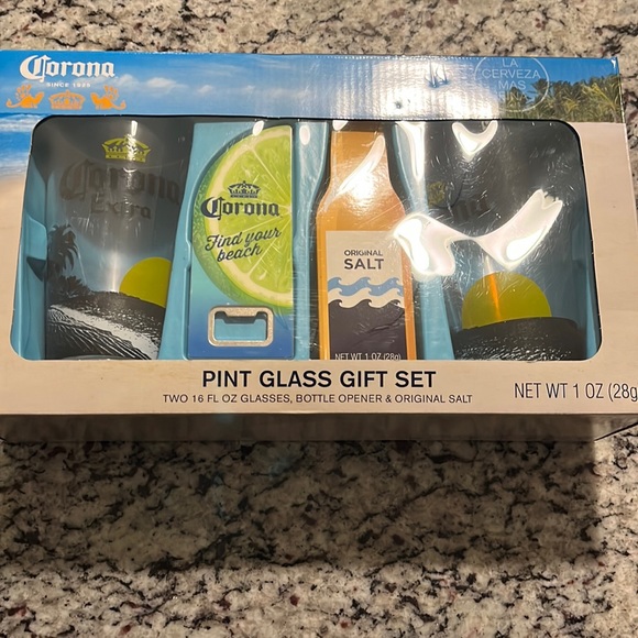 CORONA EXTRA | Dining | New In Box Corona Pint Beach Glass Set W Opener ...
